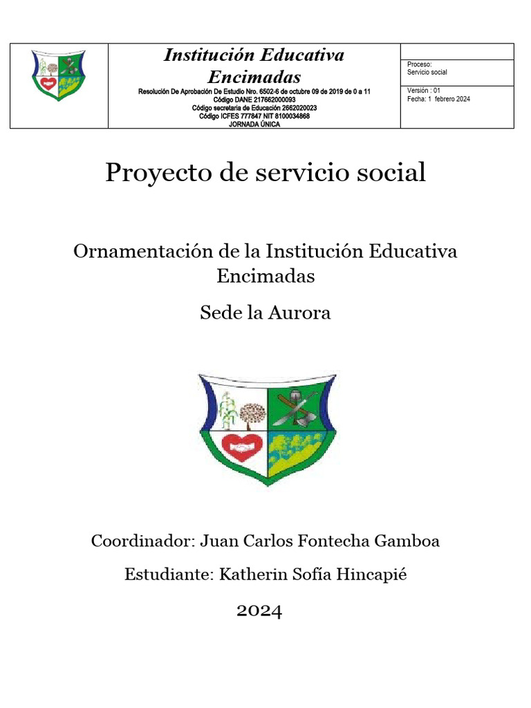 Katherin Sofia Proyecto de Servicio Social | PDF