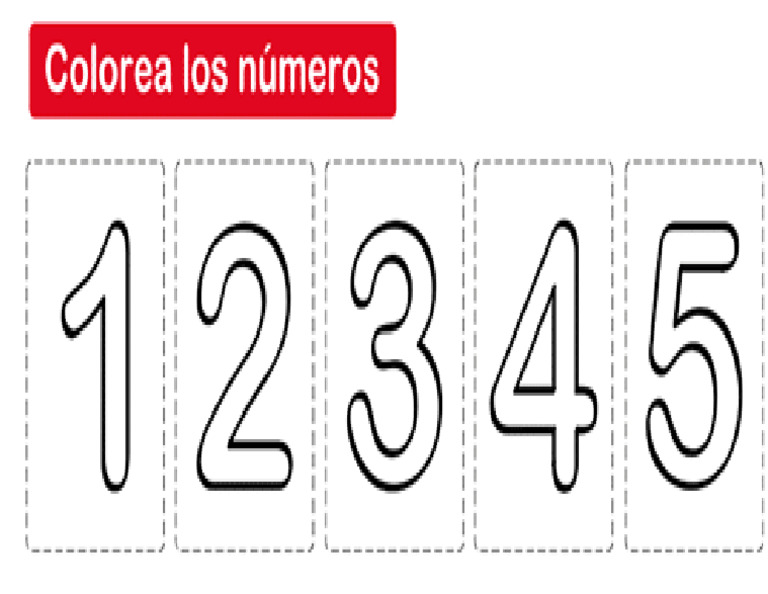 Colorear Con Tempera Del 1 Al 5 | PDF