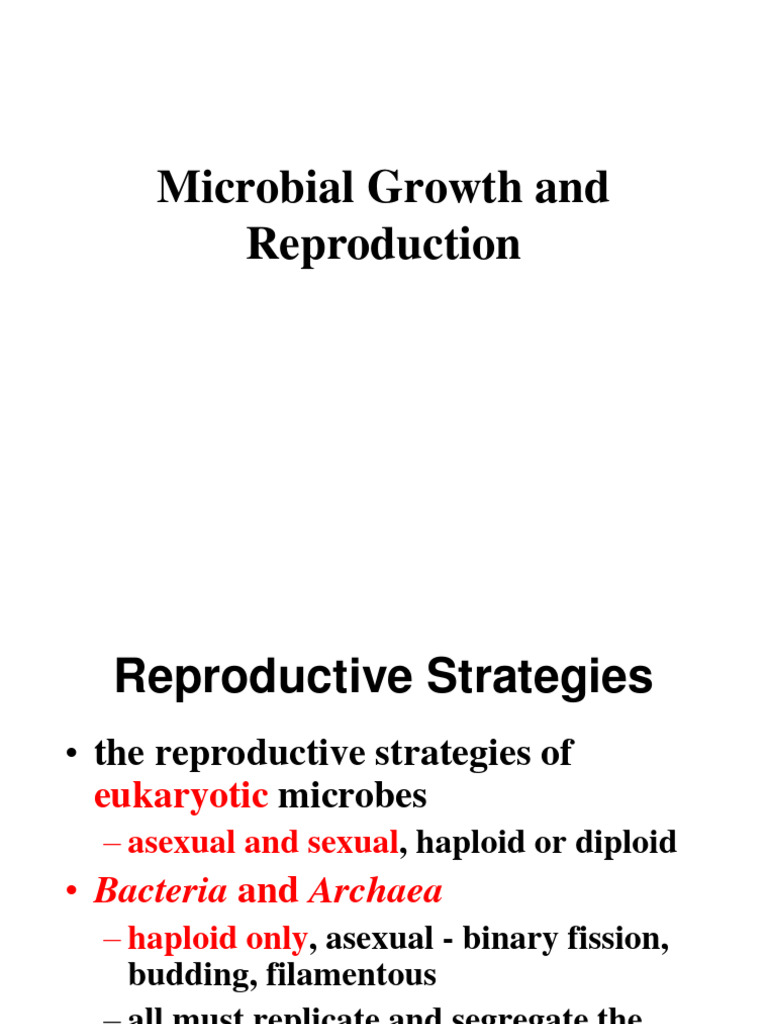06 - Microbial Growh and Reproduction | PDF | Cell (Biology) | Bacteria