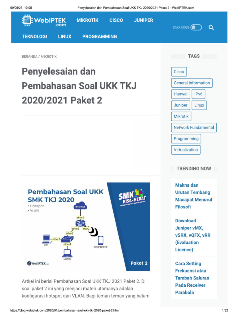 UKK TKJ Paket 2 | PDF