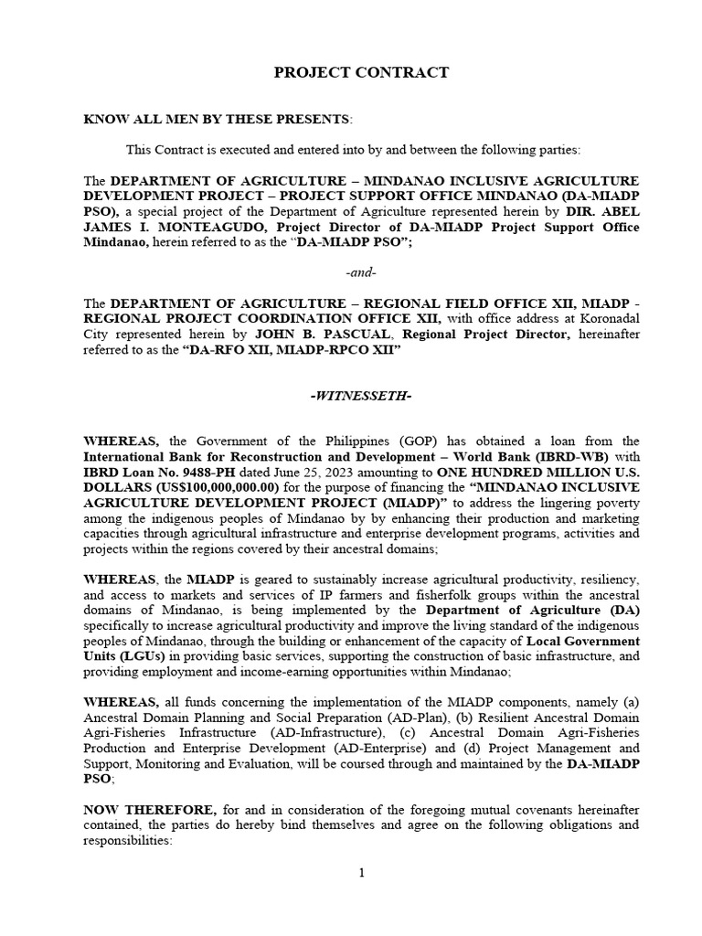 2024 Project Contract RPCO 12 1 | PDF | Audit | International Bank For ...