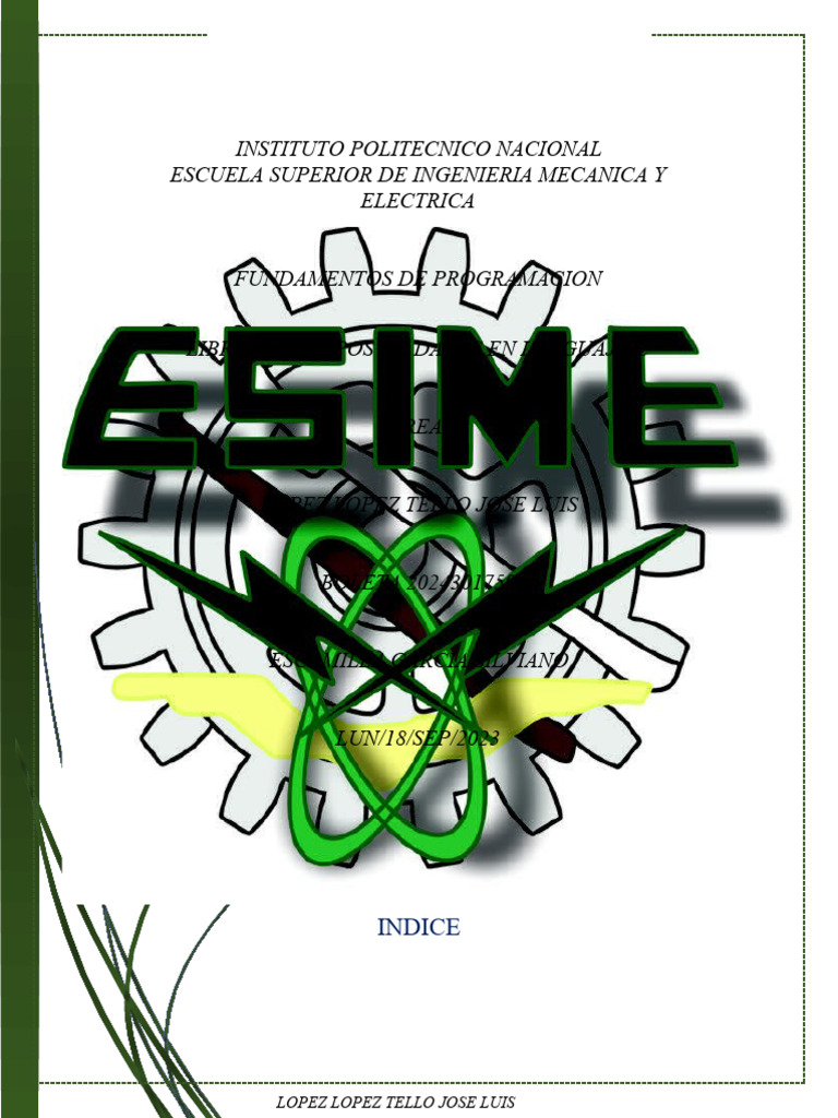 Librerias y Tipos de Datos en Lenguaje C.1AV1 | PDF | Lenguaje de ...