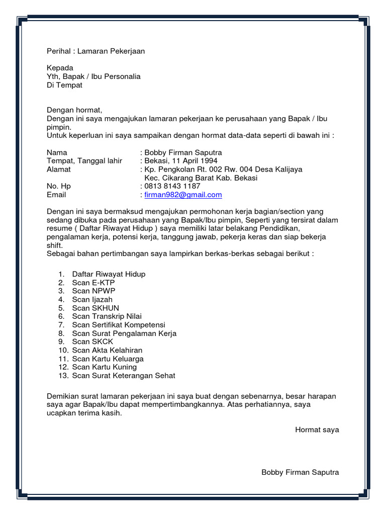 CV - Bobby Firman Saputra | PDF