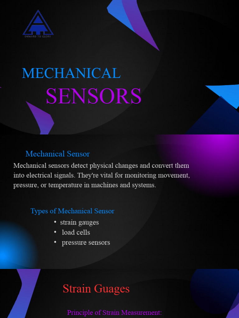 Mechanical Sensor | PDF | Pressure Measurement | Sensor