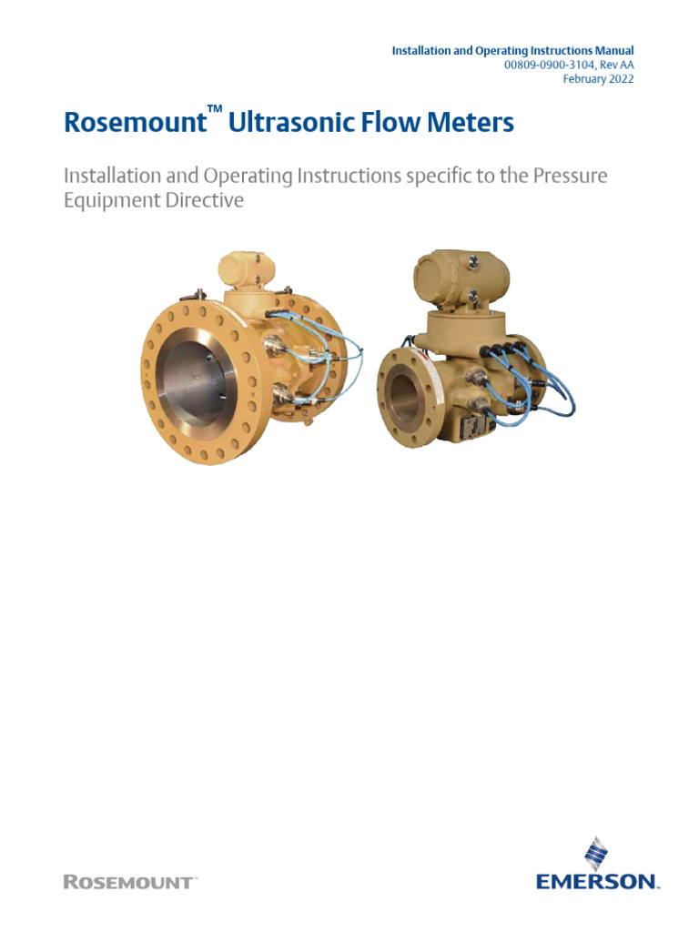 Manual Ultrasonic Flow Meters Ped Installation Operating Instructions ...