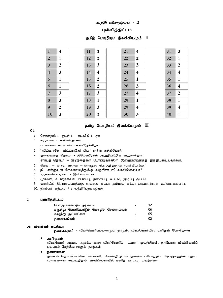 Tol Taml mp2 Ans Moe 2023 (2024) PDF | PDF