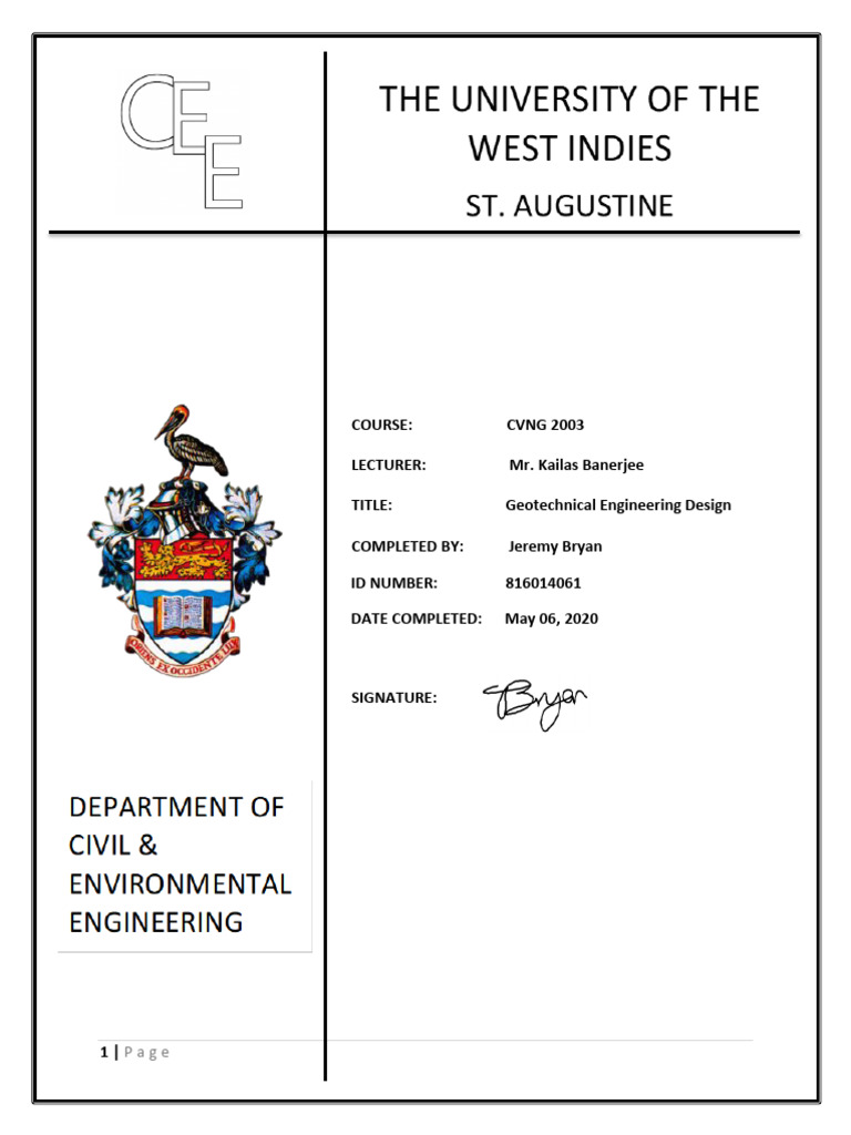 Geo Tech Assignment | PDF | Geotechnical Engineering | Deep Foundation