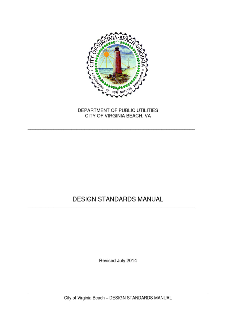 Public Utilities Design Standards Manual | PDF | Sanitary Sewer ...