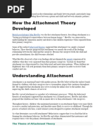 Attachment Theories (John Bowlby & Mary Ainsworth) | PDF | Attachment ...