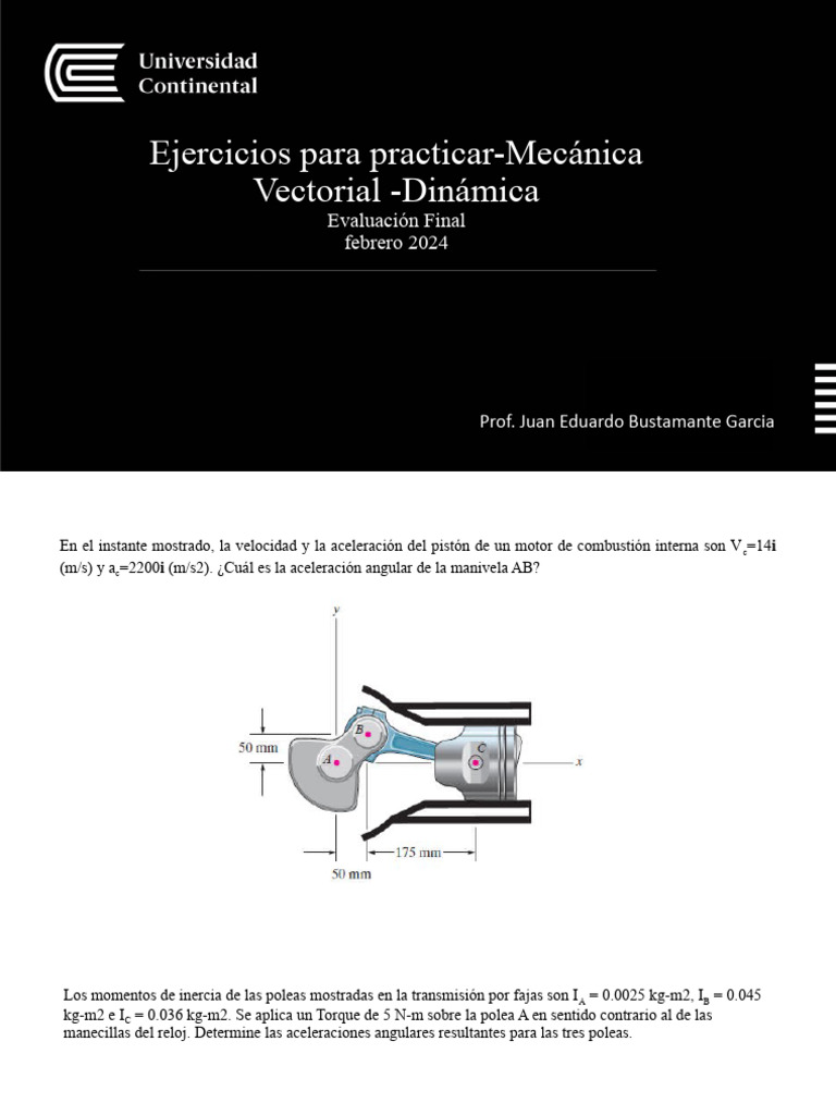 Ejercicios para Practica - Ev Final Feb 2024 | PDF | Engranaje | Masa