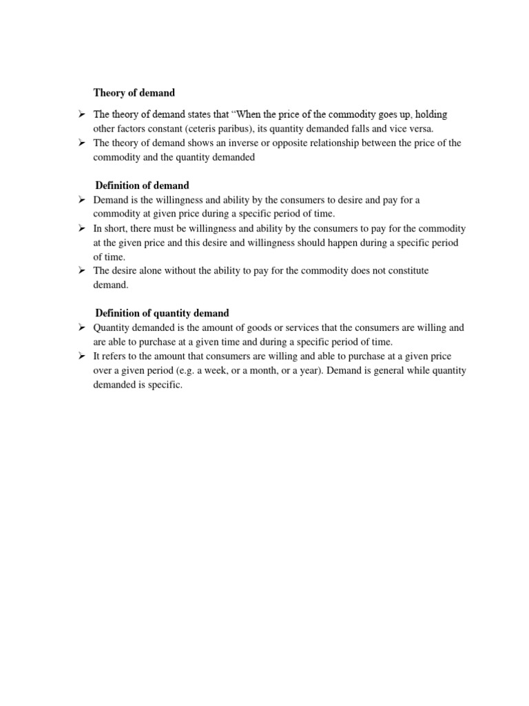 Understanding Demand and Quantity Demanded | PDF
