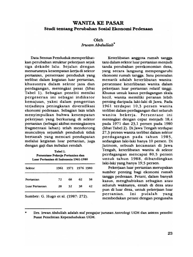 Wanita Ke Pasar | PDF