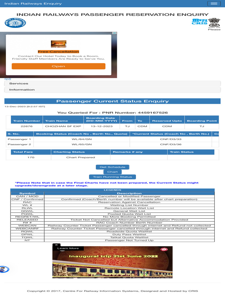 Welcome To Indian Railway Passenger Reservation E 2 | PDF | Rail Transport | Public Transport