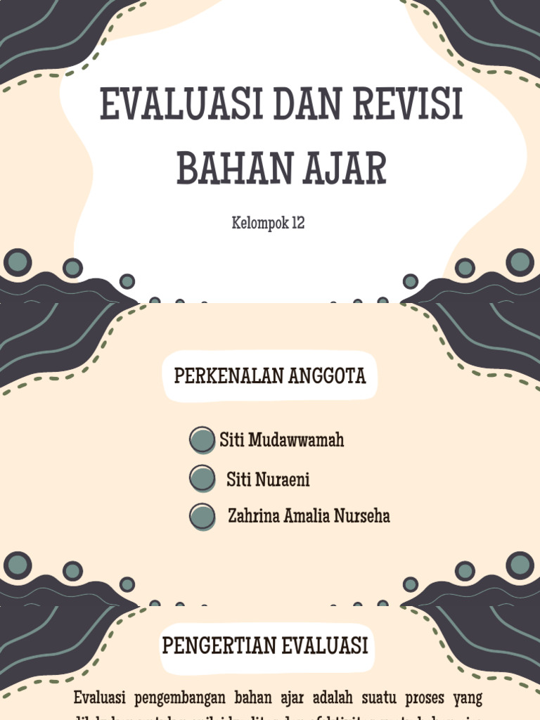 Evaluasi Dan Revisi Bahan Ajar | PDF