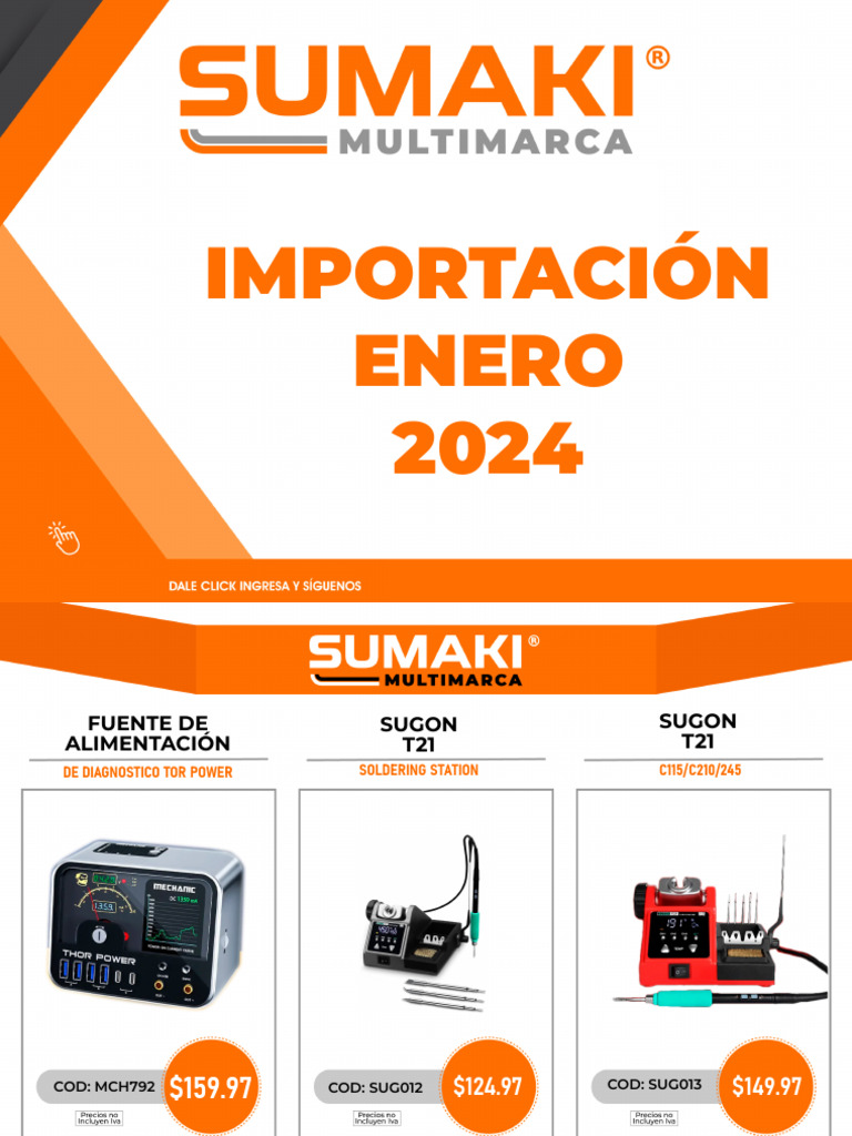 Catalogo - Sumaki - Importación Enero 2024 | PDF | Ingeniería Electrónica