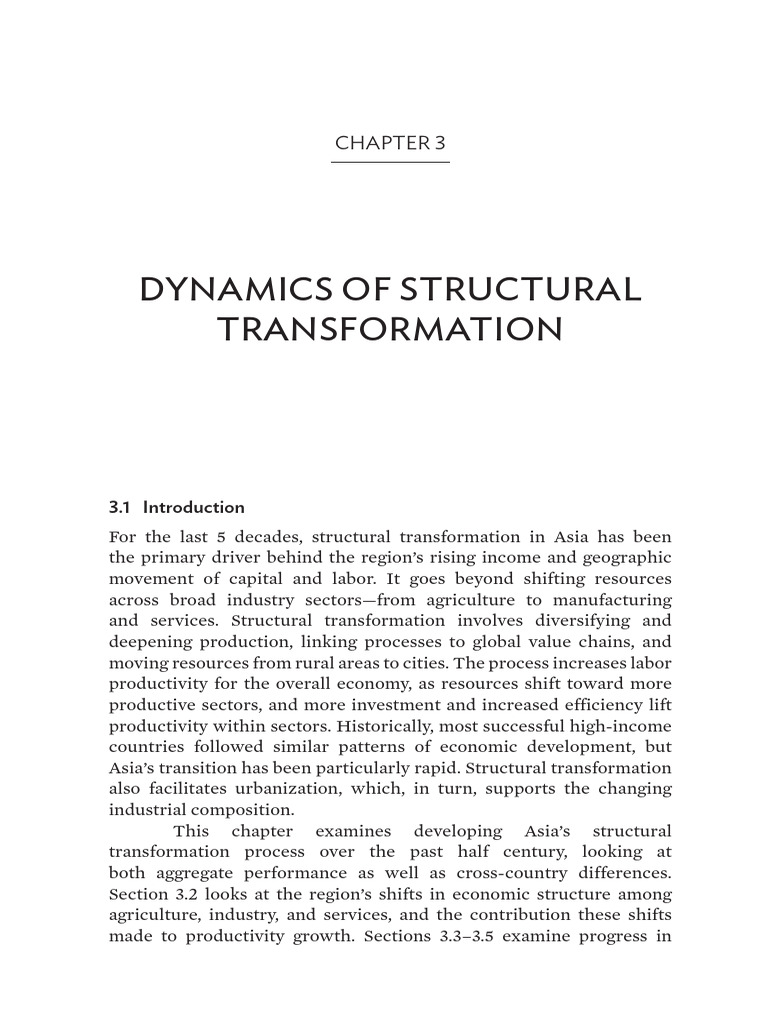 3 Dynamics of Structural Transformation | PDF | Cost Of Living | Economic Growth