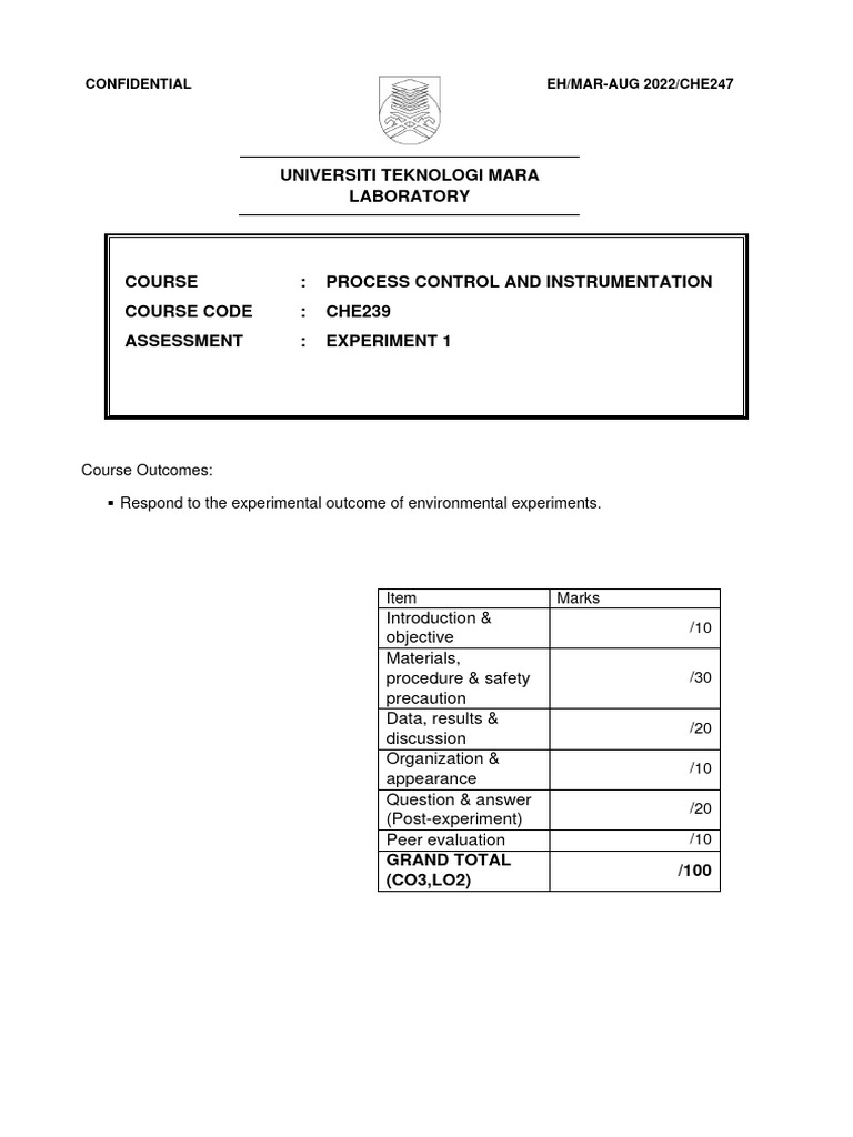 Liquid Flow Control Experiment Report | PDF | Control Theory | Applied ...