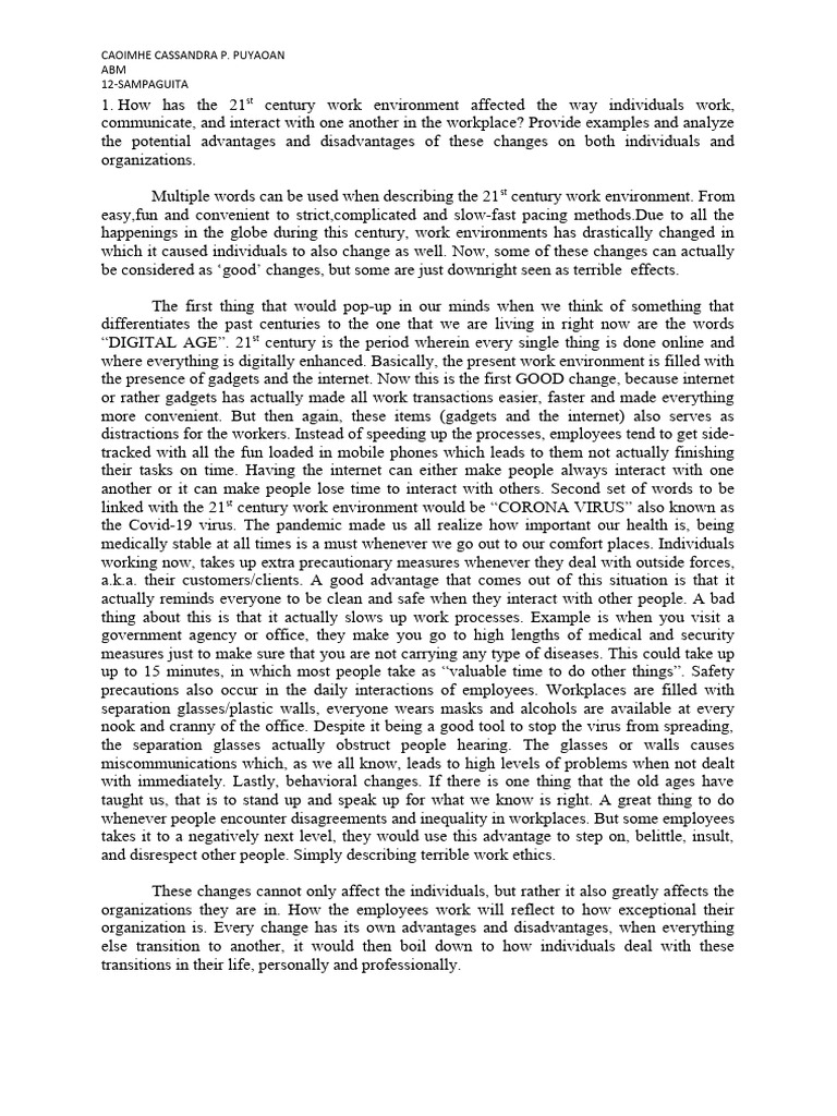 MD wORK IMMERSION QUESTIONS | PDF | Learning | Employment