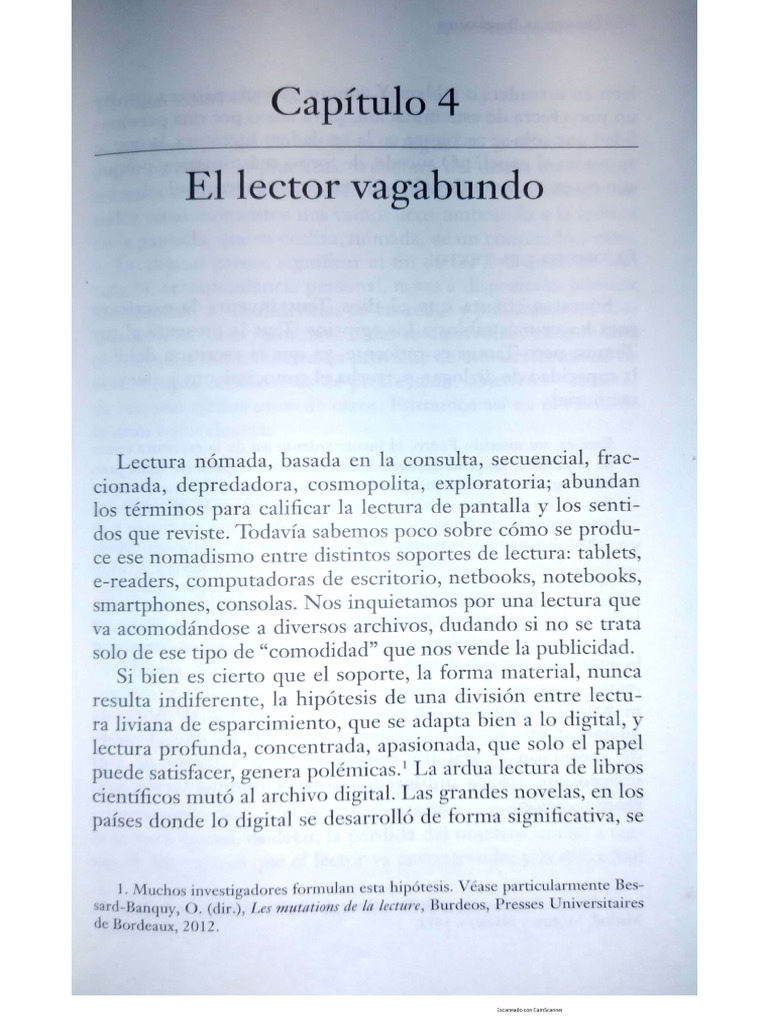 Francoise Benhamou, Cap 4 El Lector Vagabundo. | PDF