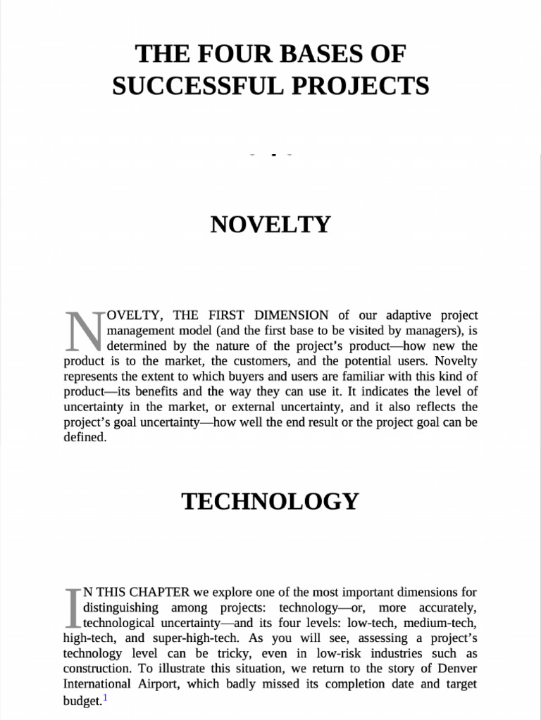 The Four Bases of Successful Projects | PDF