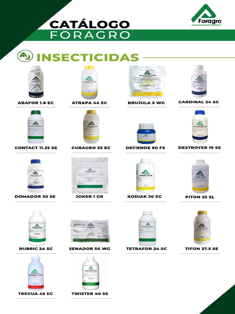Catalogo Foragro Gua-1 | Descargar gratis PDF | Herbicida | Agricultura