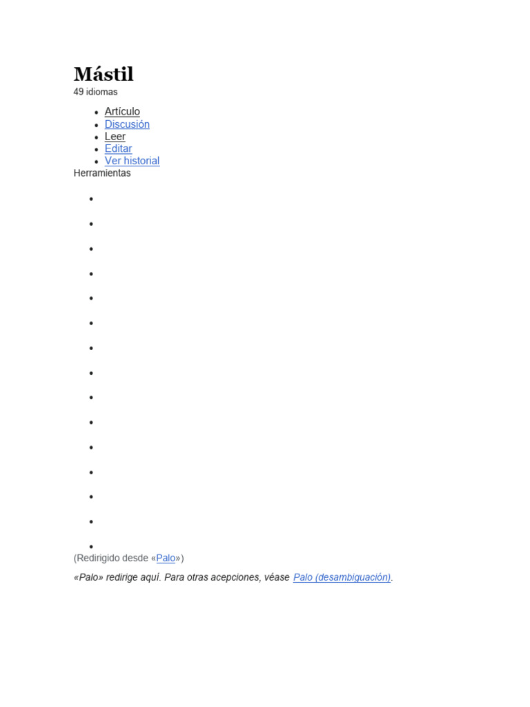 Mastil | PDF | Mástil (Vela) | Buques