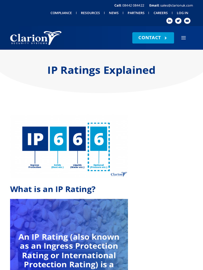 IP Ratings Explained Ingress Protection Rating | PDF