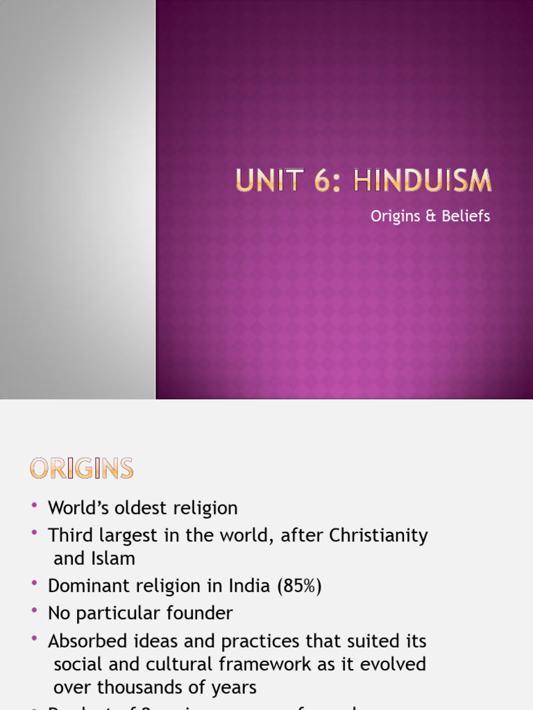 Overview of Hinduism: Origins and Beliefs | PDF | Moksha | Brahman