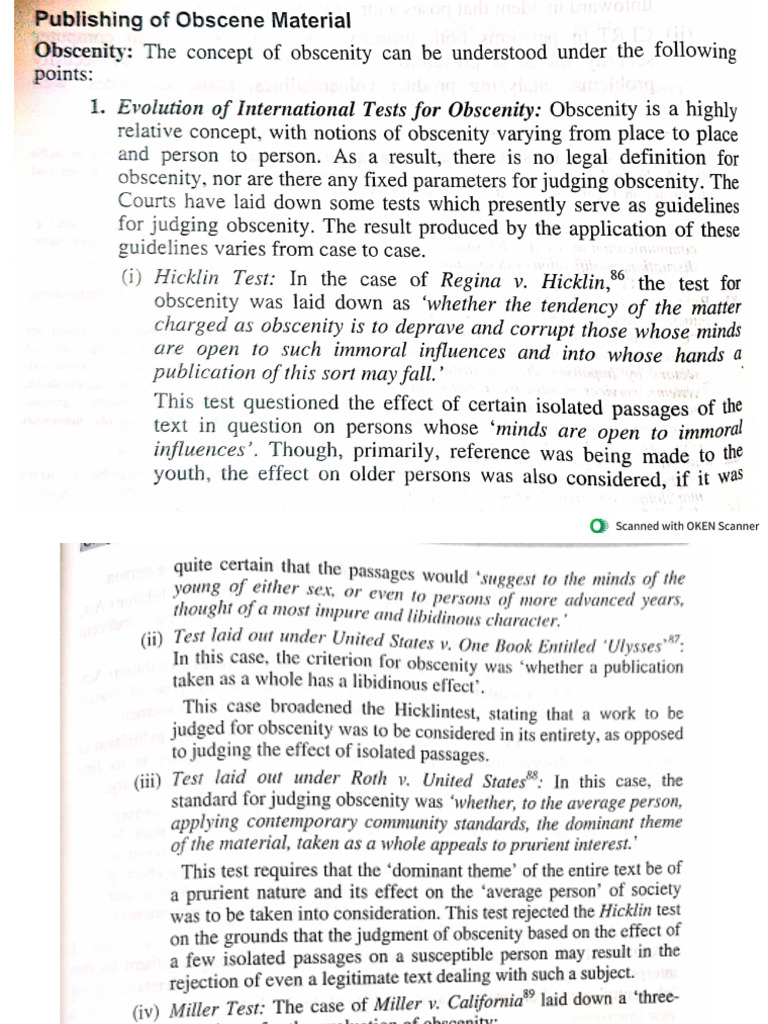 Obscenity Under IT Act | PDF