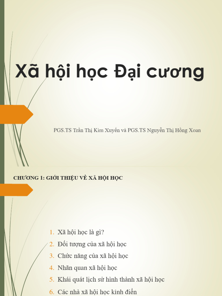 Chương 1 Gioi Thieu Ve XHH 11.10.2022 | PDF