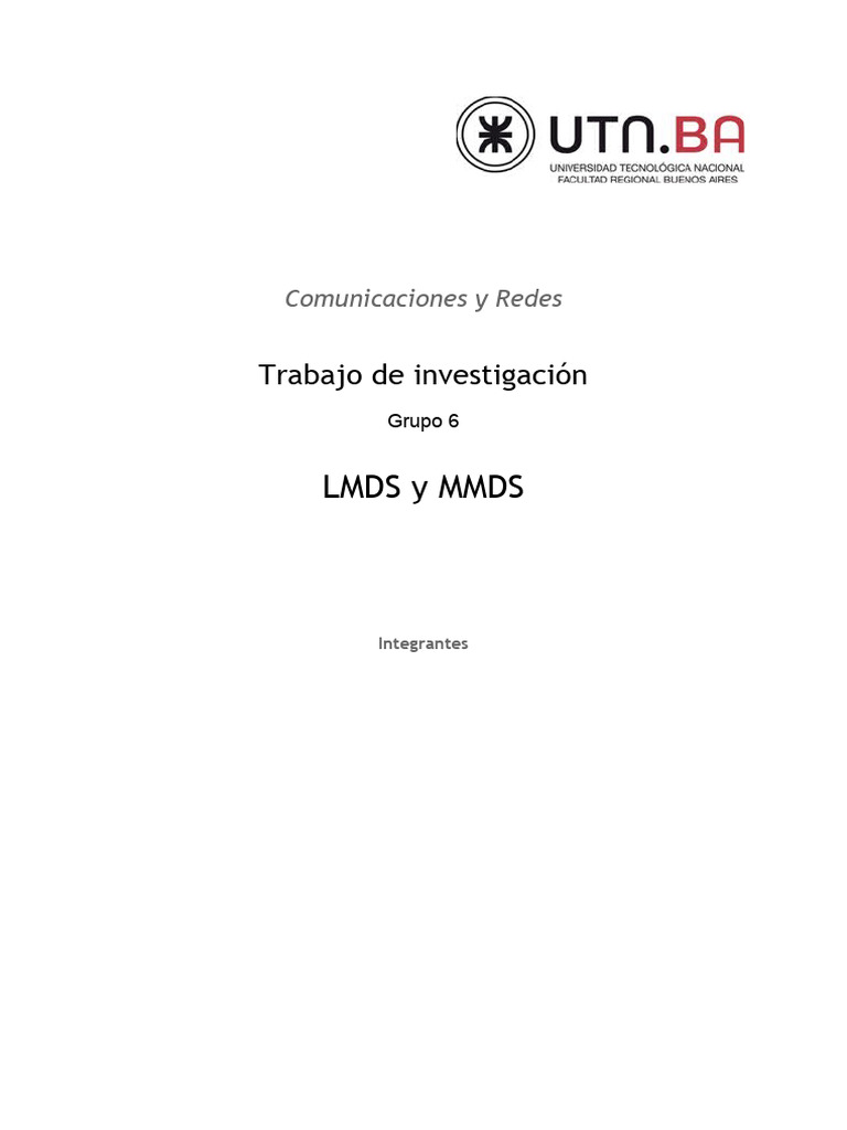 LMDS y MMDS | PDF | Televisión | Microondas