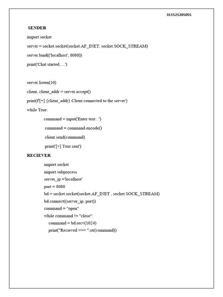 39 Ex 3 4 5 6 CN | PDF | Port (Computer Networking) | Network Socket