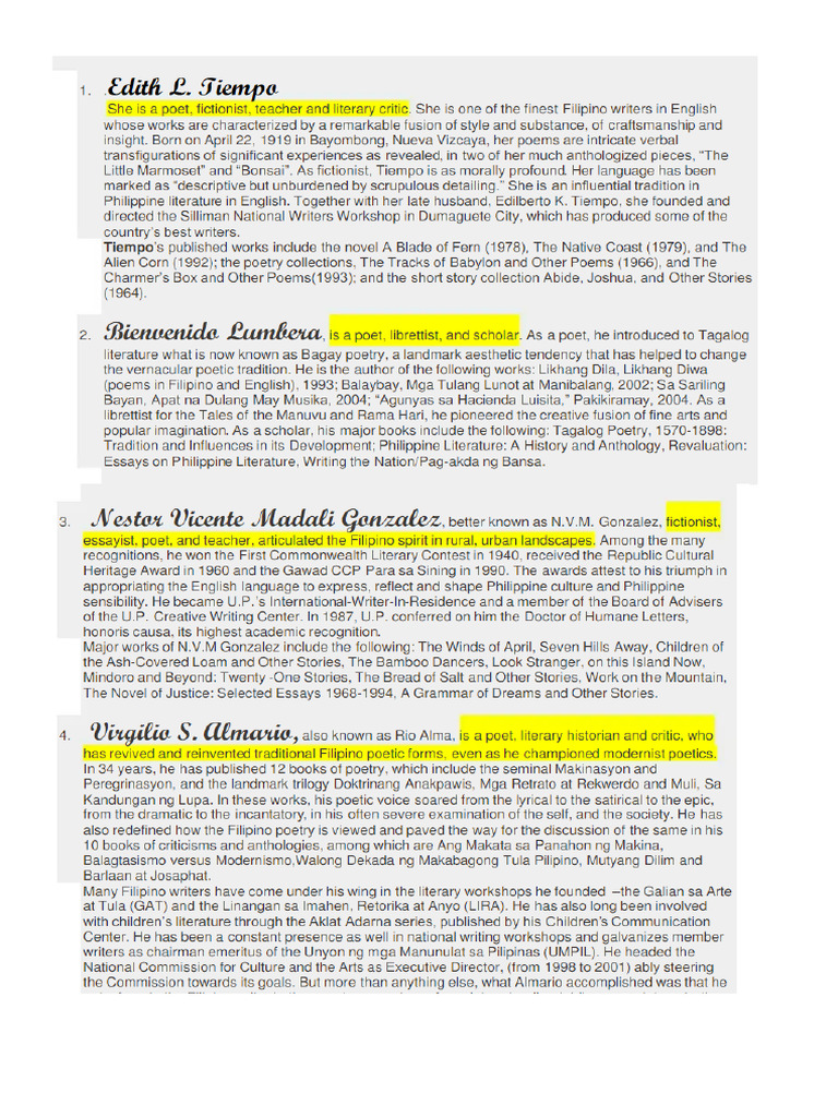 21st Century Lit Notes | PDF