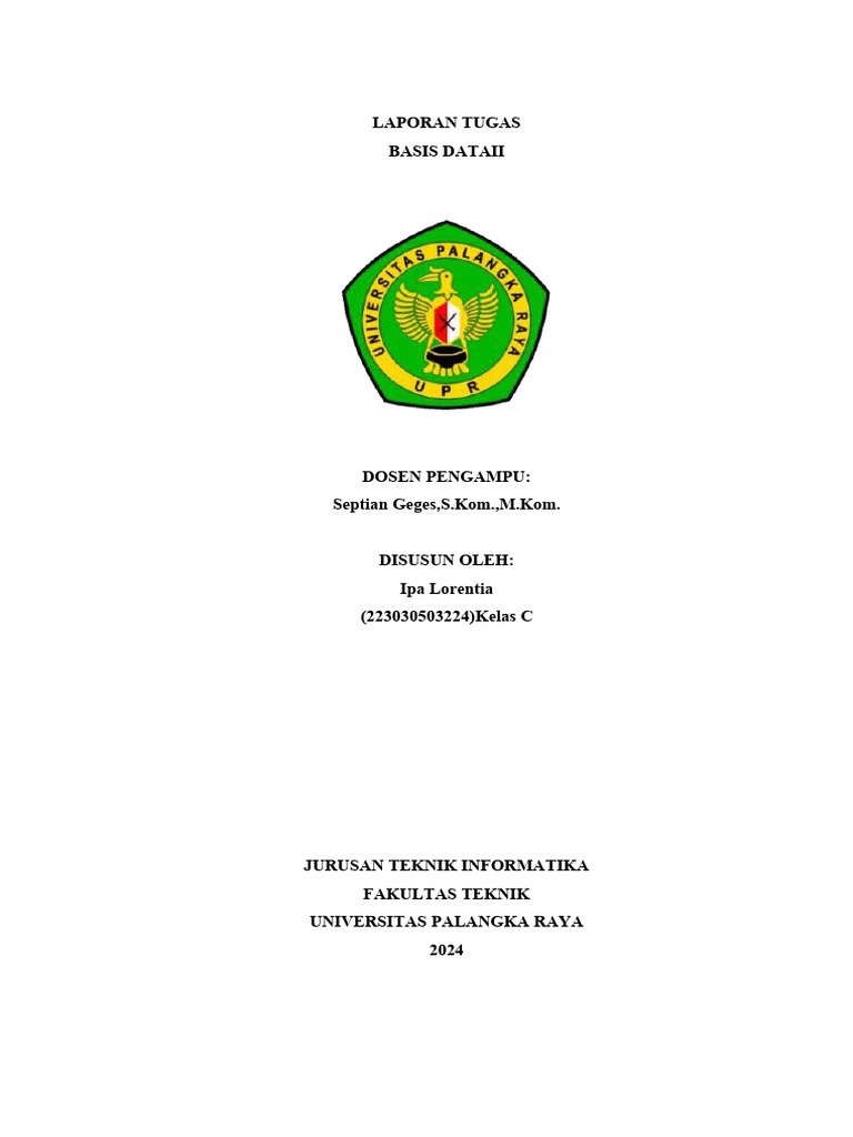 Oktafiani Luju - Tugas Basis Data II | PDF