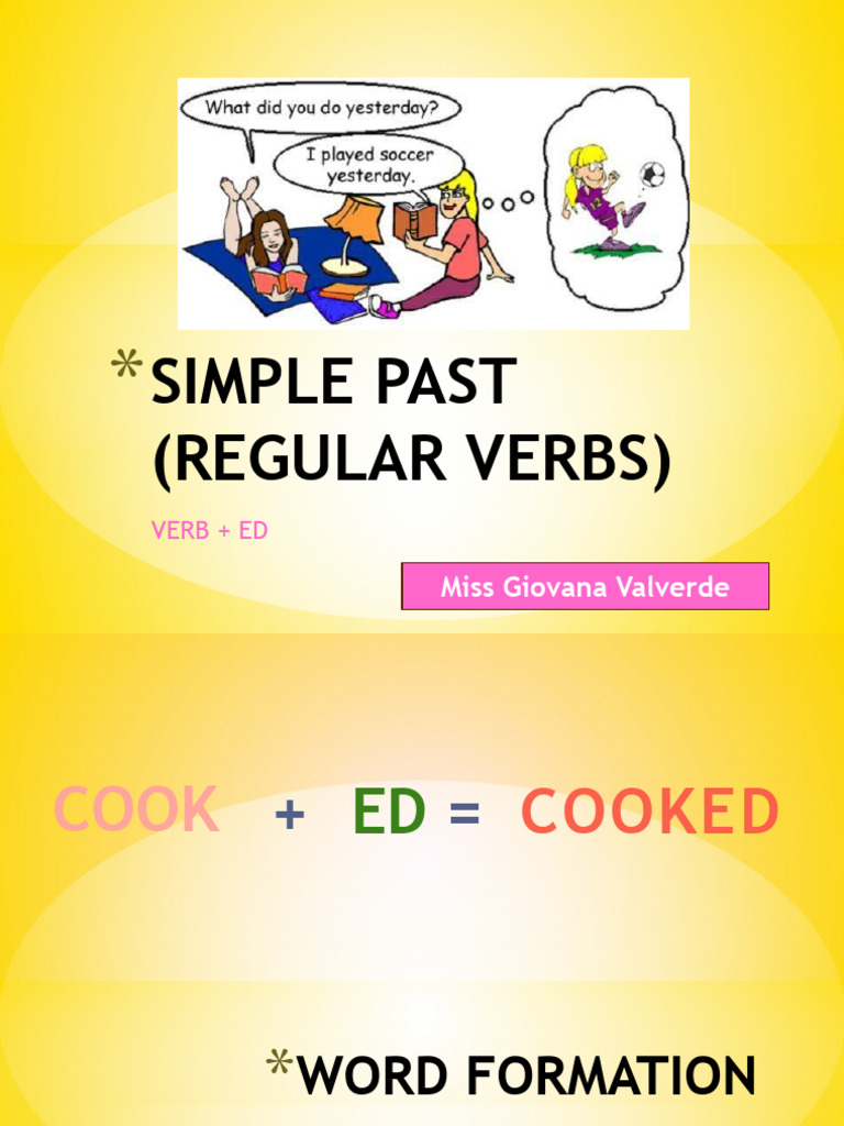 Simple Past Regular Verbs Pdf Language Mechanics Grammar
