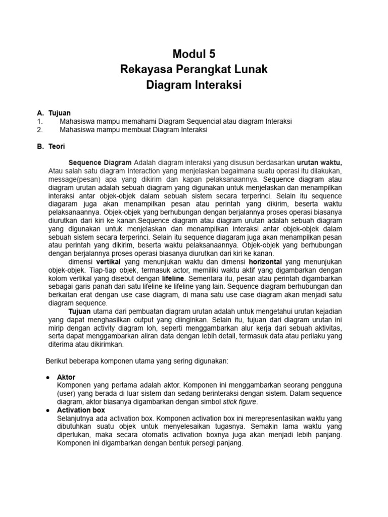 Modul 5 RPL Diagram Interaksi | PDF