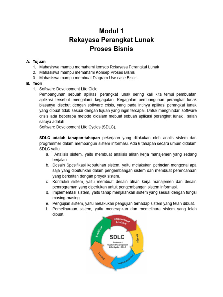 SDLC & UML untuk Proses Bisnis | PDF