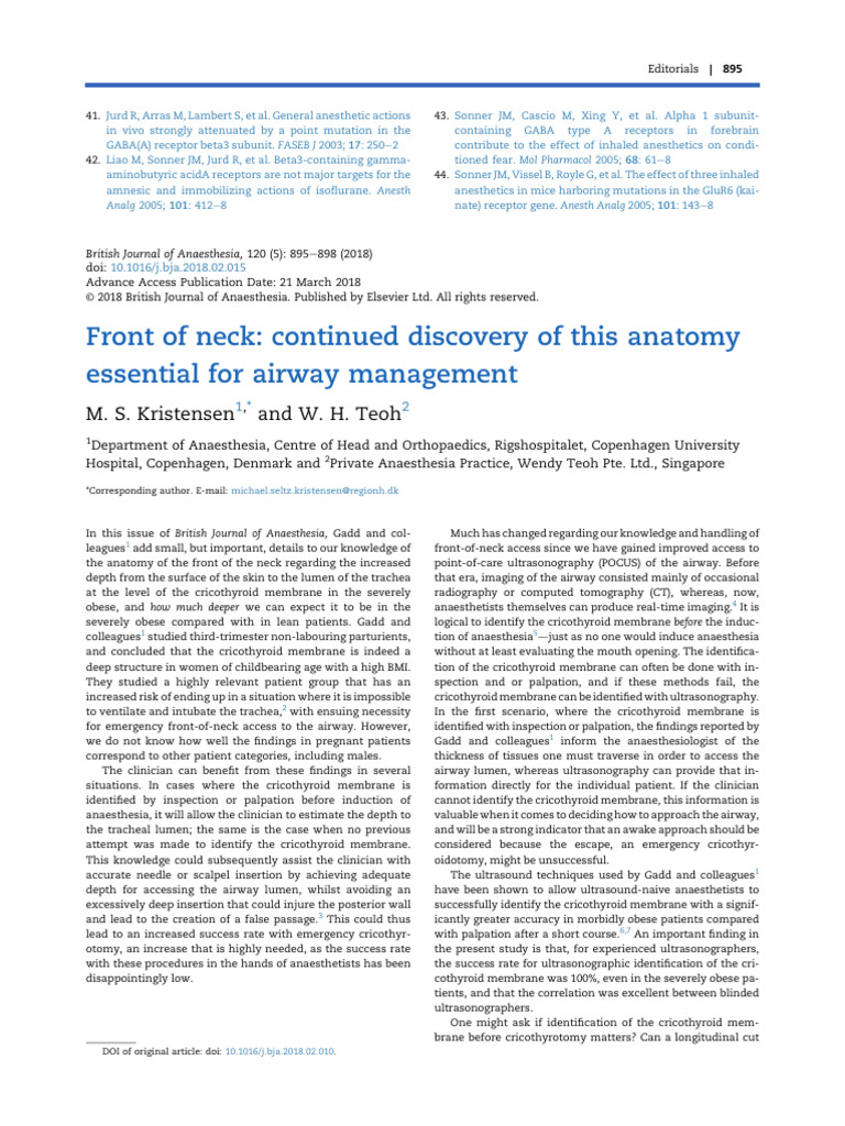 Front of Neck Continued Discovery of This Anatomy | Download Free PDF ...