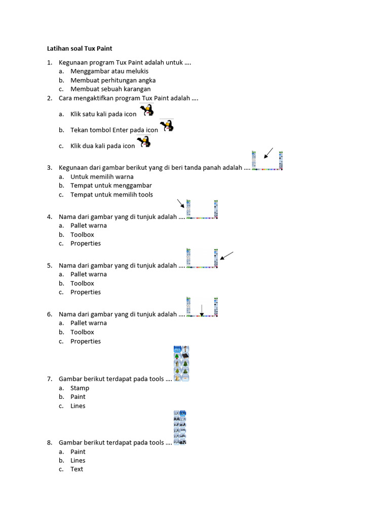 k2 Lat Soal Tux Paint | PDF