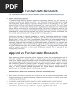 Pure vs. Applied Research Explained | PDF | Basic Research | Methodology
