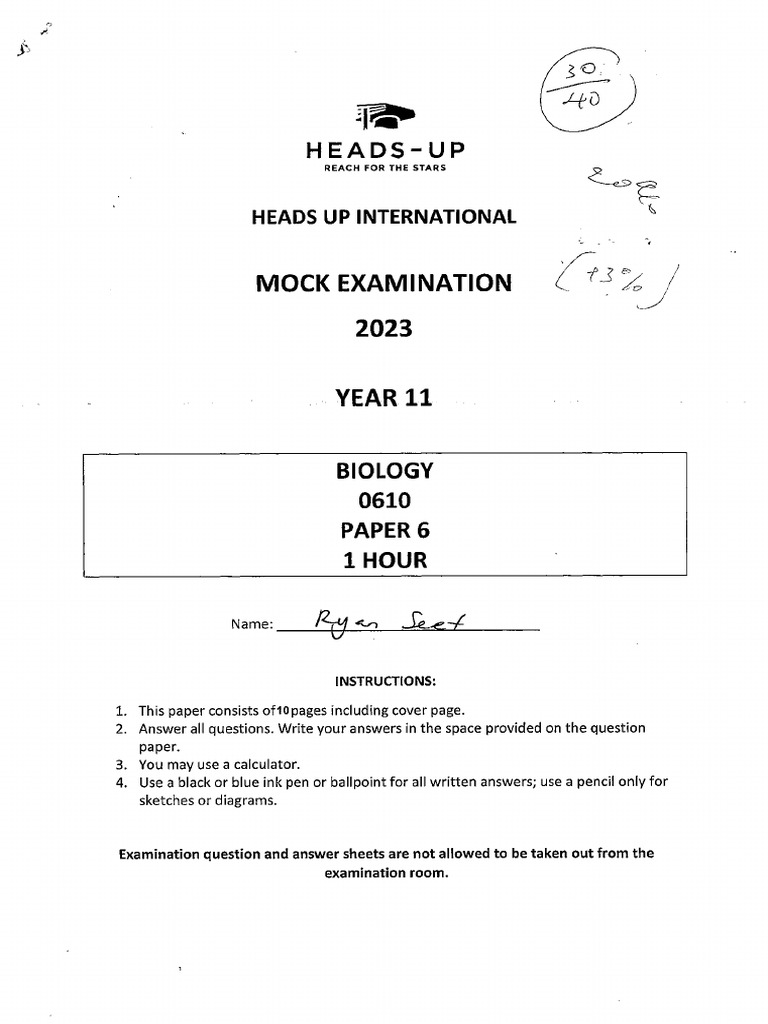 Biology P6 - Ryan | PDF