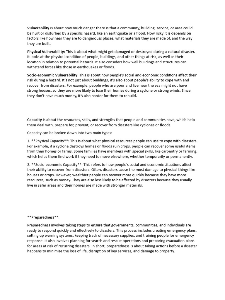 Disaster Notes 1st Module | PDF | Emergency Management | Hazards