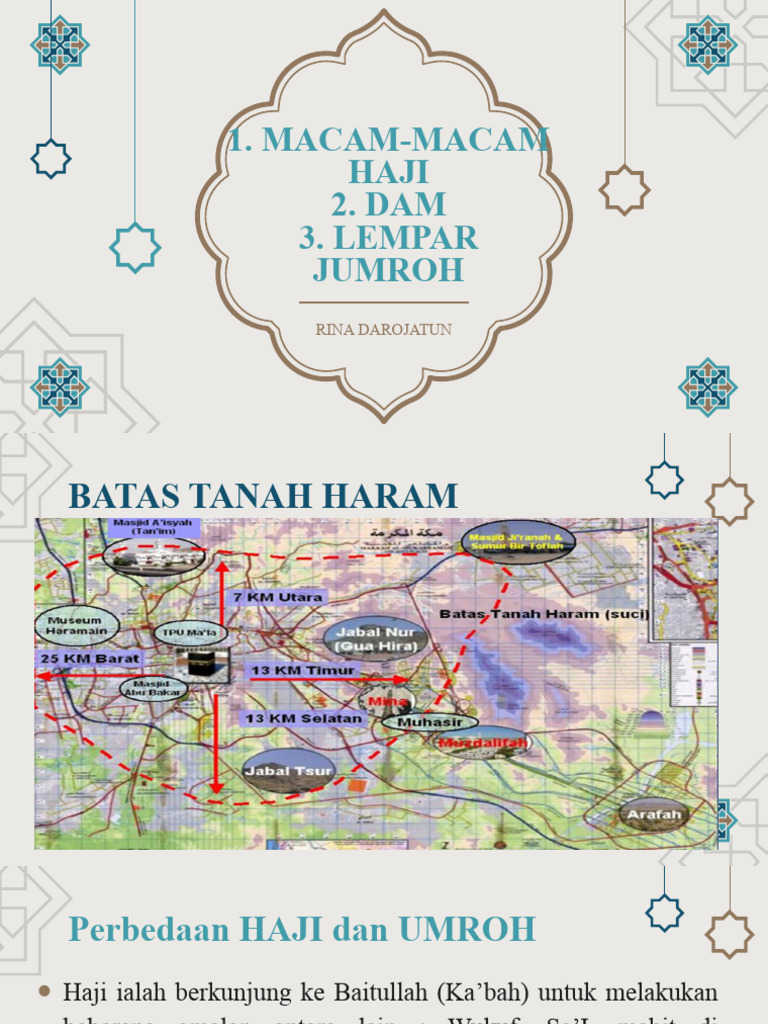 Macam-Macam Haji, Dam Dan Lembar Jumroh (Autosaved) | PDF