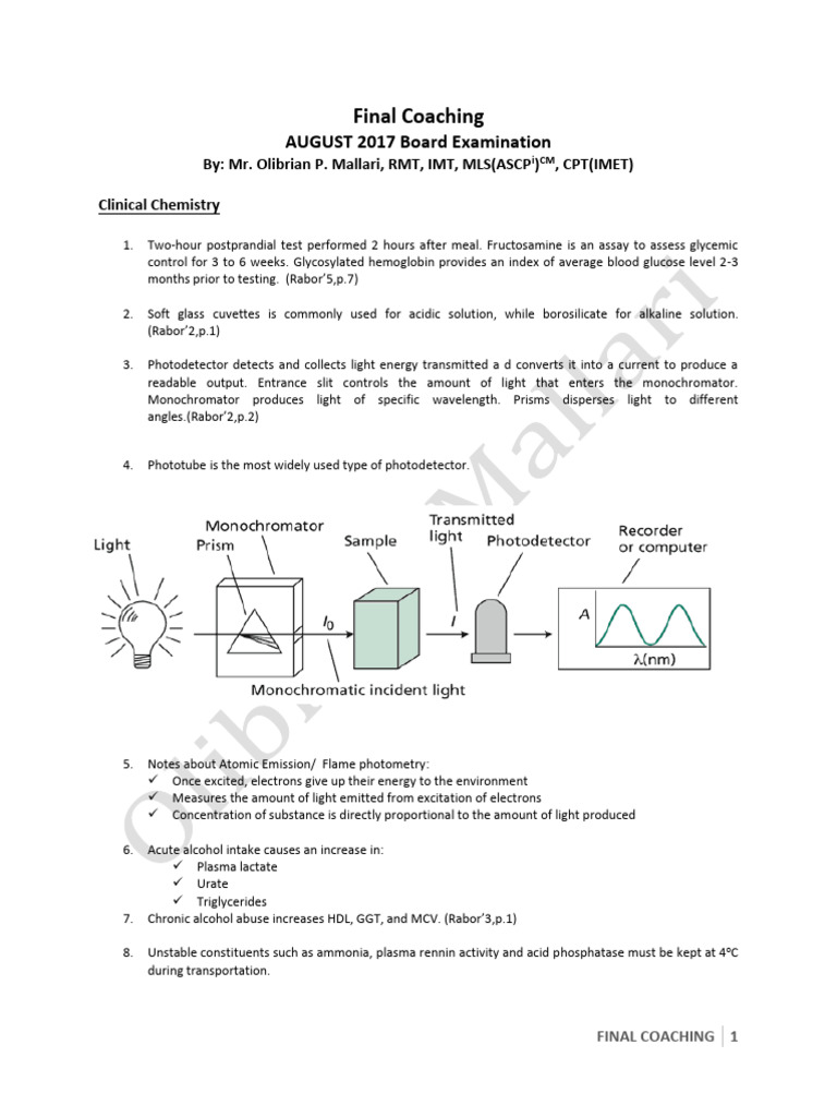MTLE - ASCPI Final Coaching | PDF | Cholesterol | Low Density Lipoprotein