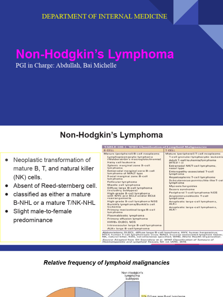 Non-Hodgkin's Lymphoma | Download Free PDF | Lymphoma | Lymphatic System