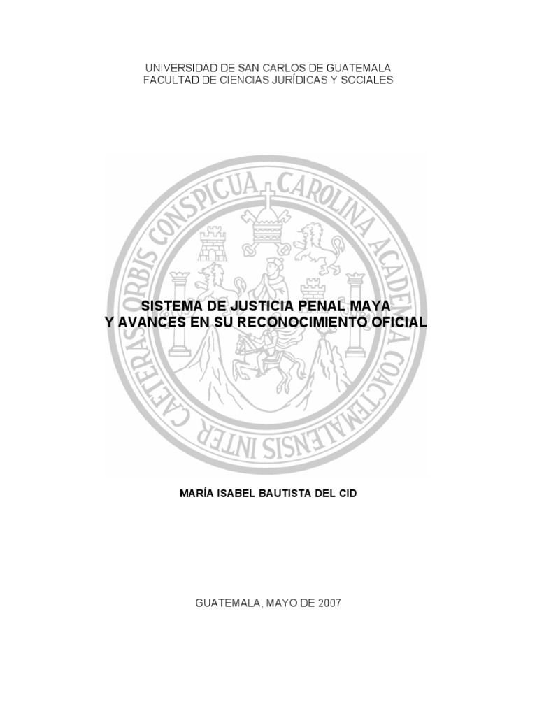 Derecho Maya | PDF | Derecho penal | Delito