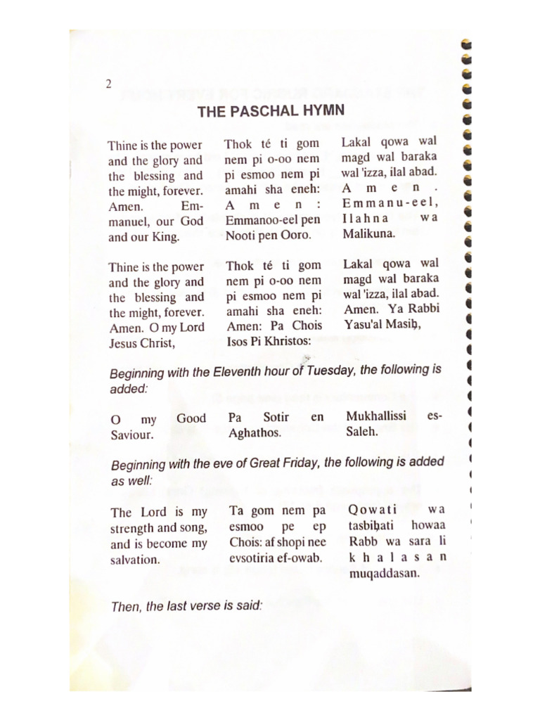 Pascha Coptic-English | PDF