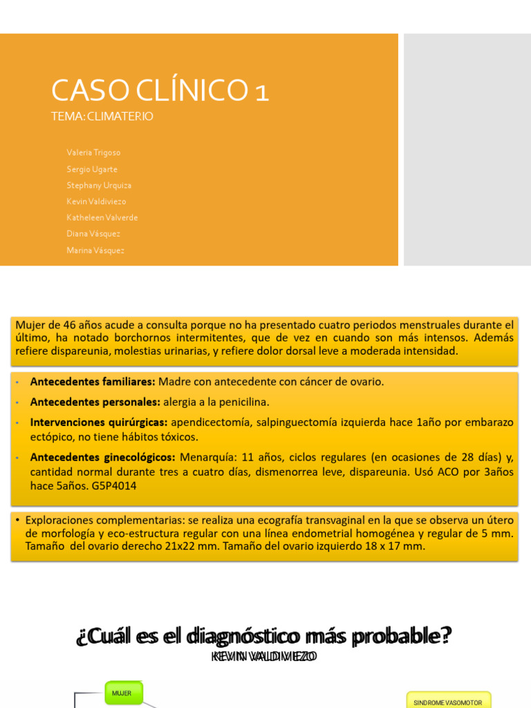Caso 3 | Descargar gratis PDF | Menopausia | Sistema endocrino