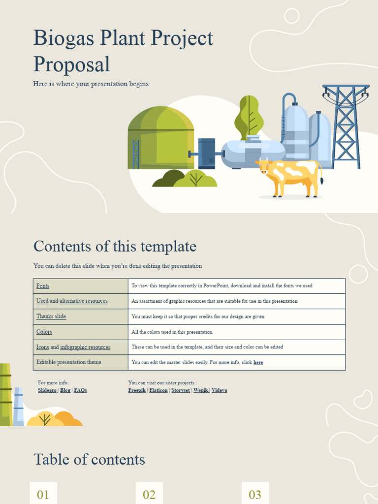 Biogas Plant Project Proposal Guide | PDF | Expense | Customer ...
