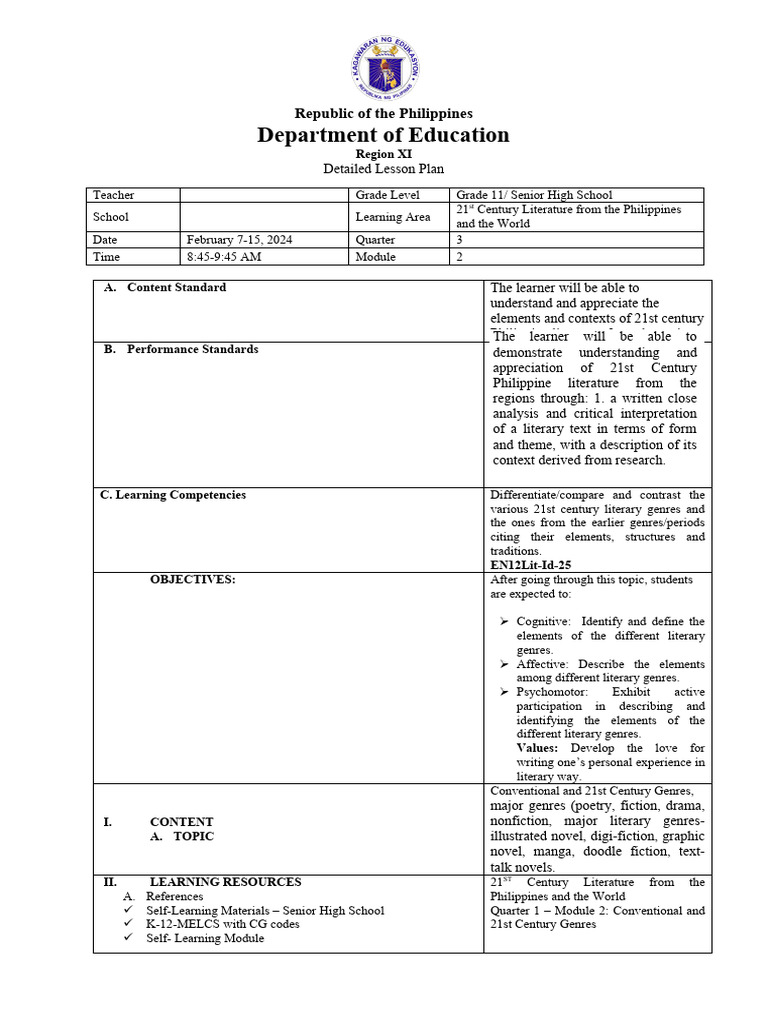 3 DLP Literature Q3 | PDF | Non Fiction | Genre